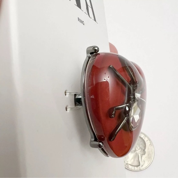 Zara | Jewelry | Zara Resin Spider Heart Shaped Ring Nwt | Poshmark